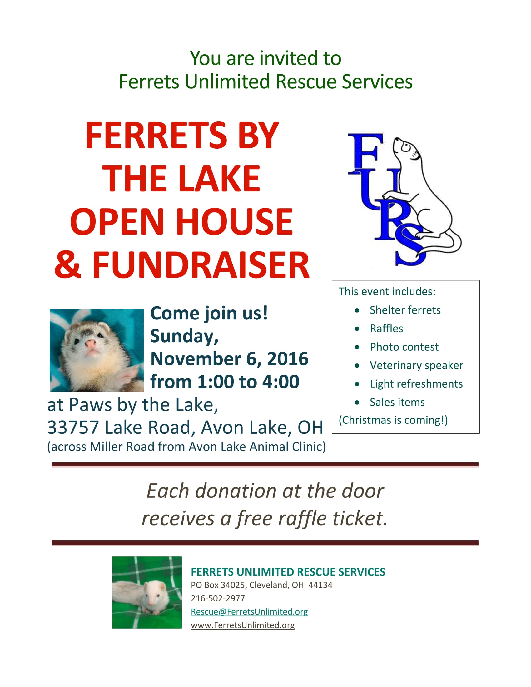 Ferrets Unlimited Rescue Services - Cleveland, Ohio